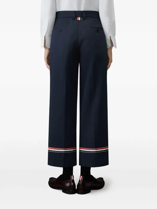 Thom Browne Beltloop Chino In Cotton Gabardine - Navy