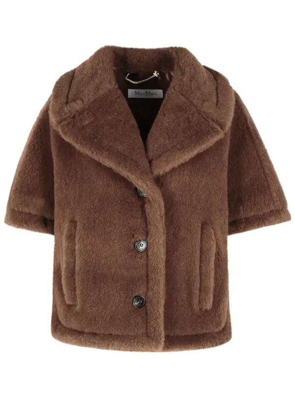 Max Mara Alpaca Vicugna Blend Coat - Oro Verde Marrone