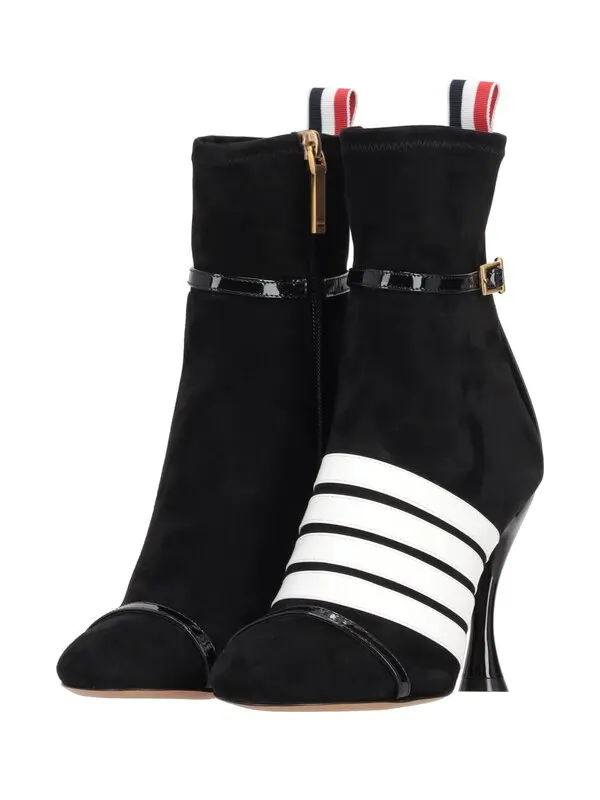 Thom Browne Trompe L'oeil 4 Bar Ankle Boot With Sculptural Heel