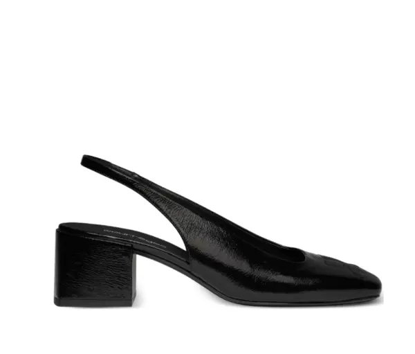 COURREGES Vinyl Slingbacks - Black