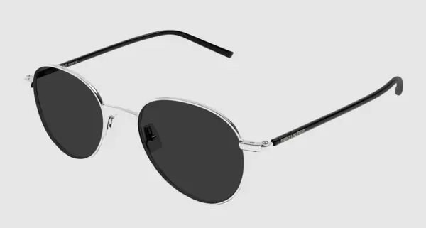 Saint Laurent Sl 865 Sng Metal Sunglasses - Silver Black Grey