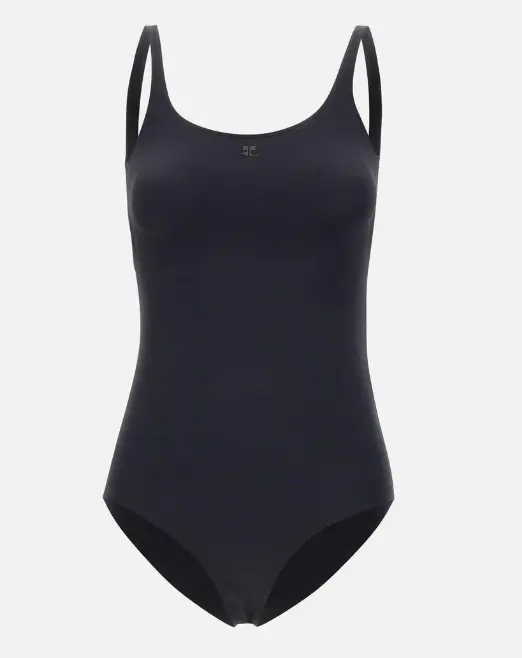 COURREGES Cut Out One Piece Swimsuit - Black