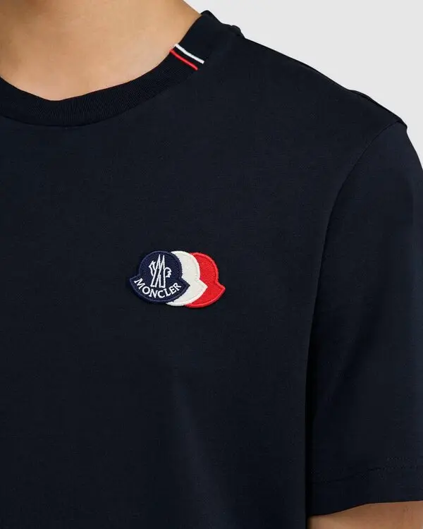 Moncler Crewneck T-shirt With Logo Applique