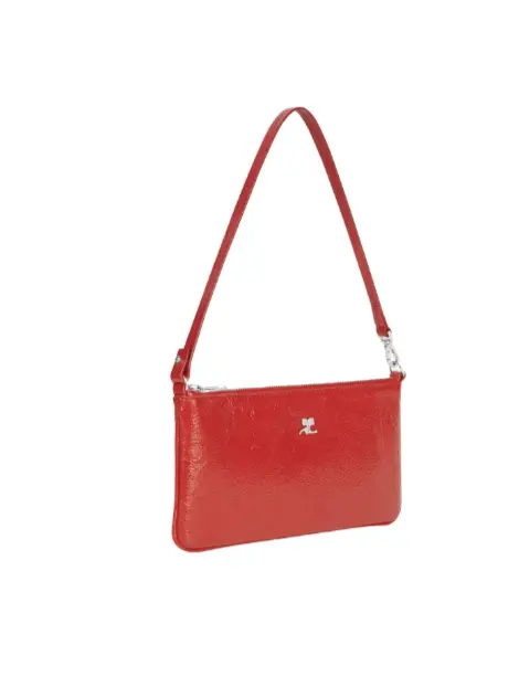 COURREGES Zipped Naplack Pouch - Bright Red