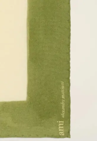 AMI Paris Coeur" Printed Foulard - Matcha