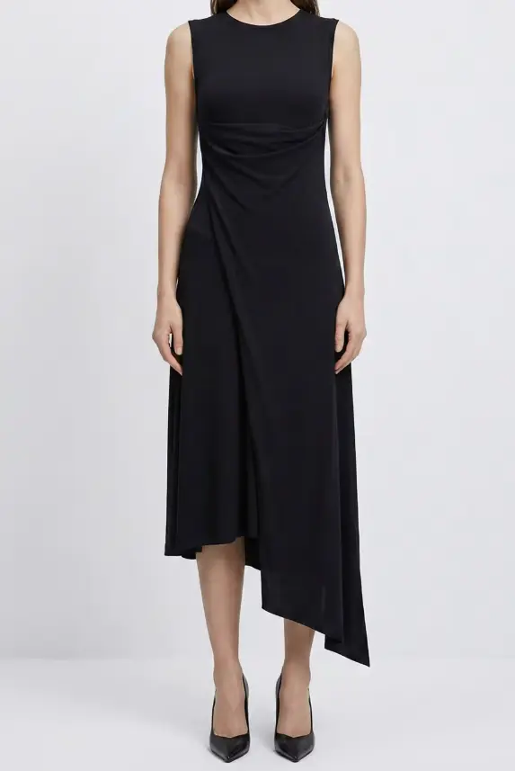 AMI Paris Sleeveless Long Dress - Noir