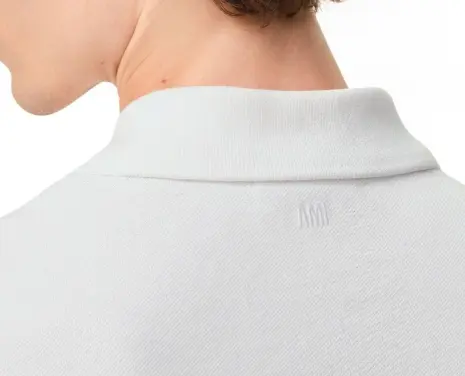 AMI Paris Polo De Coeur Contrast - Blanc