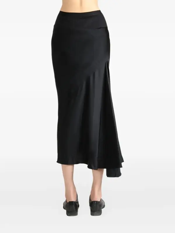 Rick Owens Asymmetric Bias Skirt - Black