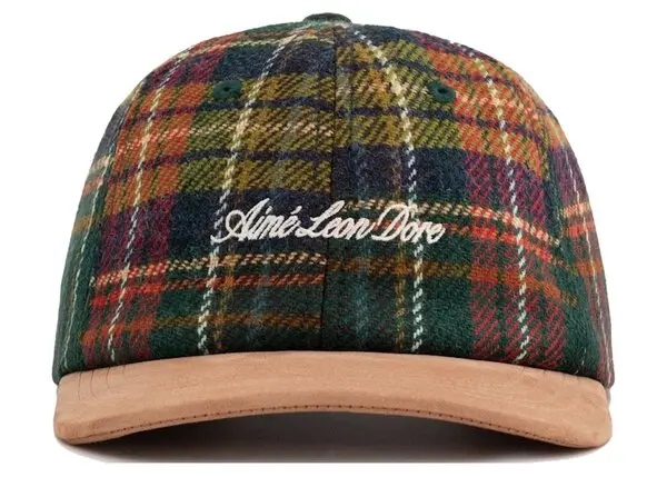 Aimé Leon Dore Plaid Wool Baseball Cap - Green