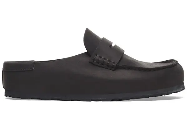 BIRKENSTOCK Naples Wrapped Oiled Leather Clogs - Black