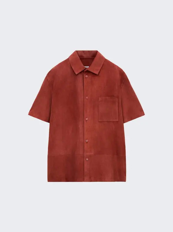 Loewe Paula's Ibiza Suede Goatskin Shirt Dark