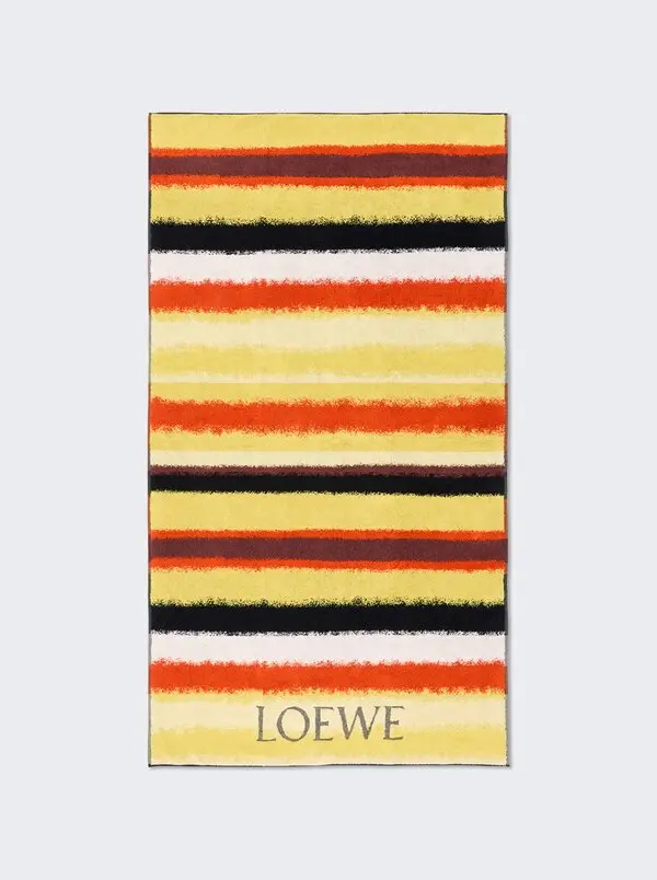 Loewe Paula's Ibiza Terry Cotton Towel And Multicolor - Orange