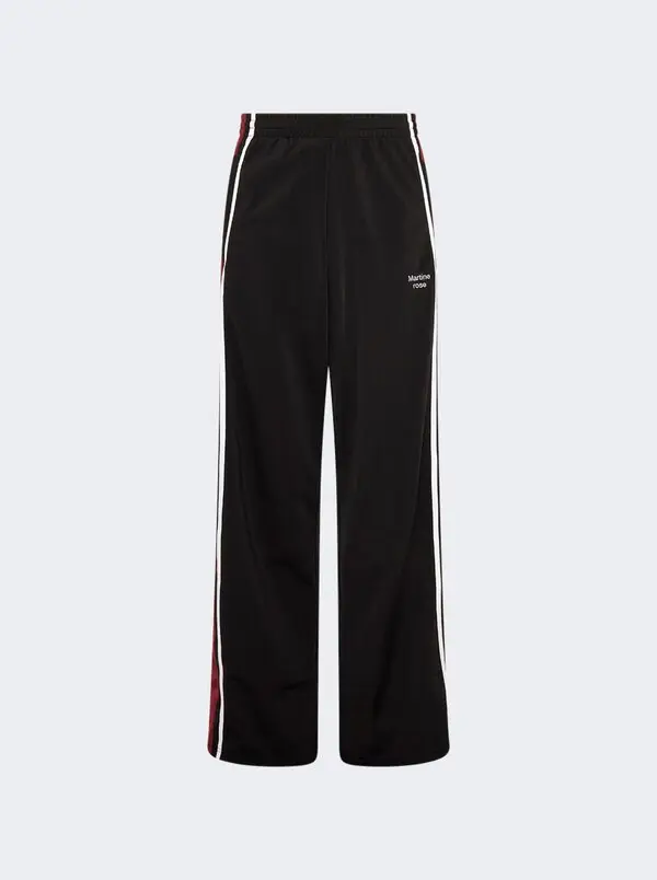 Martine Rose Wide Leg Trackpant Burgundy - Black