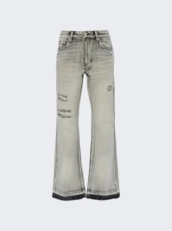 MISBHV Charcoal Bootcut Denim Trousers - Gray