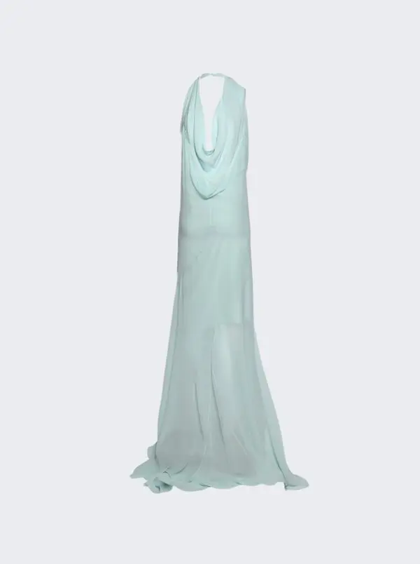MUGLER Draped Halter Gown