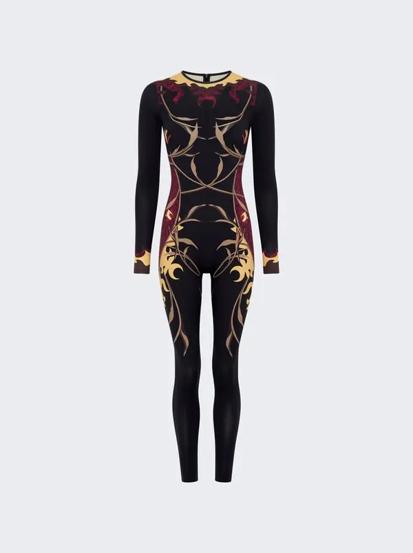 MARINE SERRE Printed Jersey Catsuit