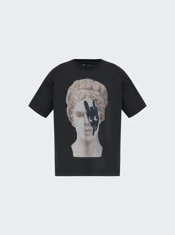MISBHV X Ray Johnson Bunny Head Bust Tee Washed Black