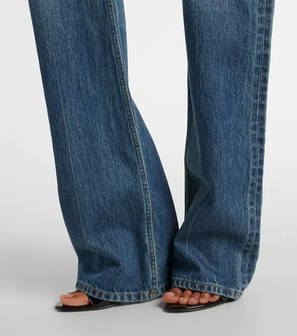 Alaïa Bootcut Jeans In Stone
