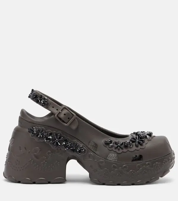 Simone Rocha Embellished Slingback Pumps