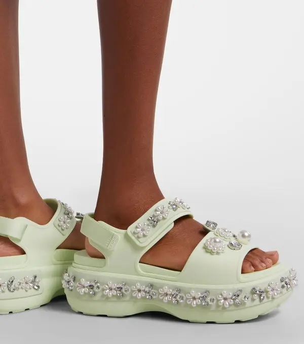 Simone Rocha X Crocs Embellished Platform Sandals