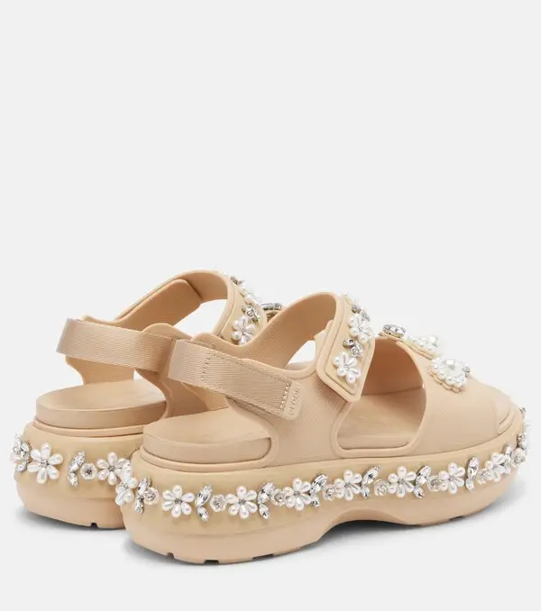 Simone Rocha Embellished Platform Sandals - Beige