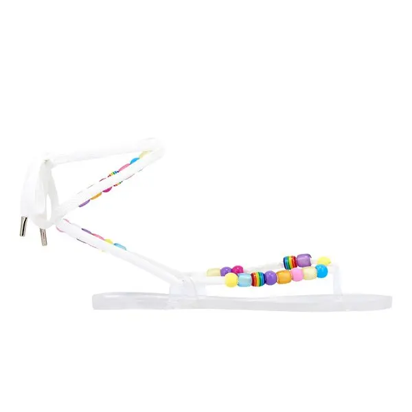 ANCIENT GREEK SANDALS Esther Beads Jelly Sandals - White