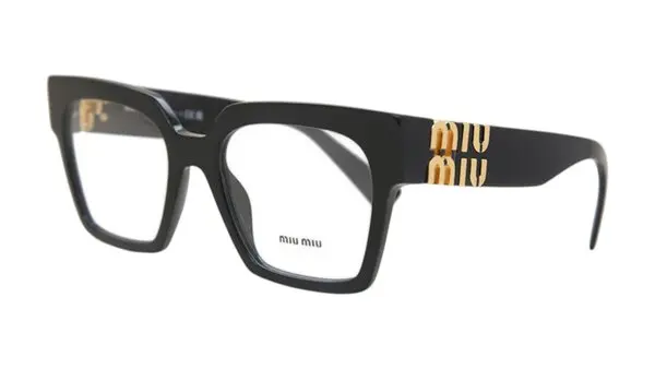 Miu Miu Oval Frame Eyeglasses - Black