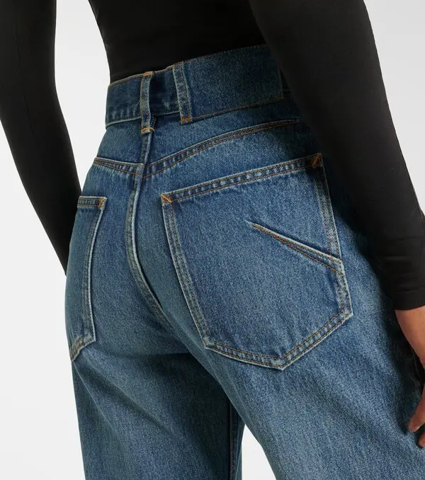 Alaïa Bootcut Jeans In Stone