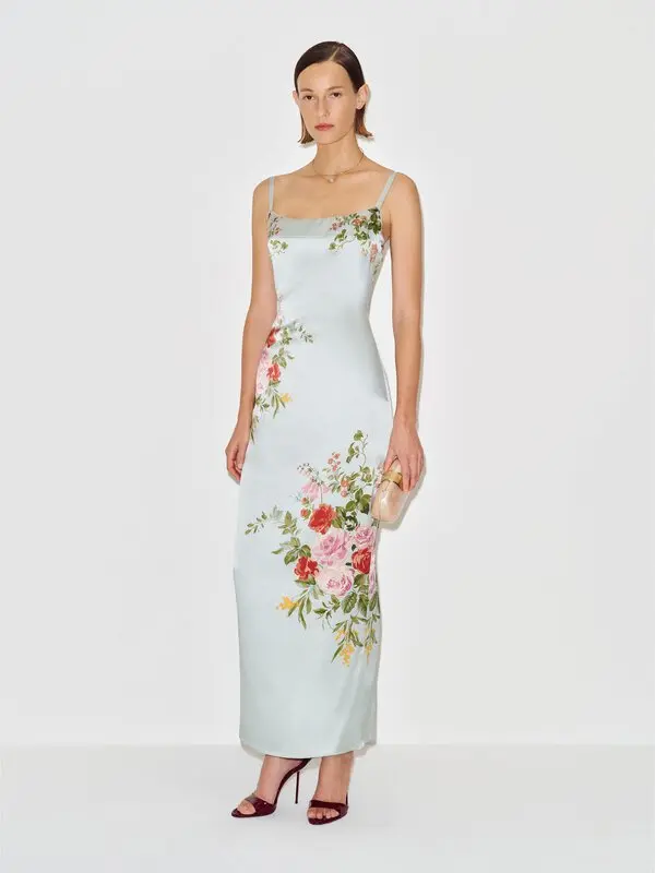 REFORMATION Caitlin Silk Maxi Dress - Multi