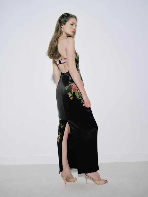 REFORMATION Caitlin Silk Maxi Dress