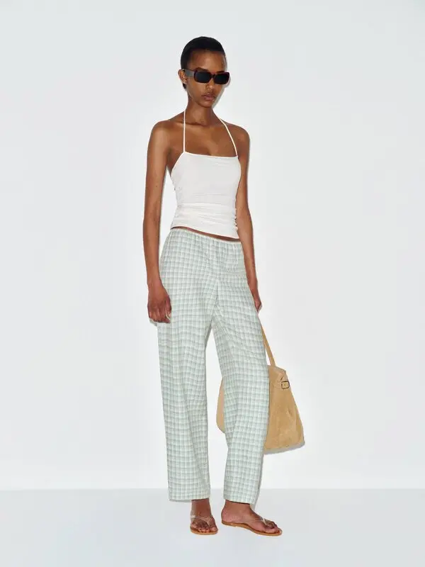 REFORMATION Lilah Linen Pant - Blue