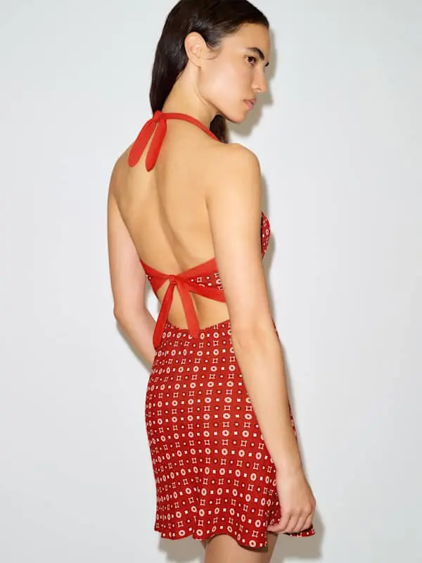 REFORMATION Wrenley Mini Dress - Red