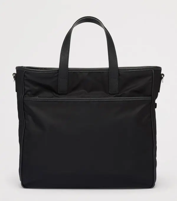 Prada Re-nylon And Saffiano Leather Tote Bag