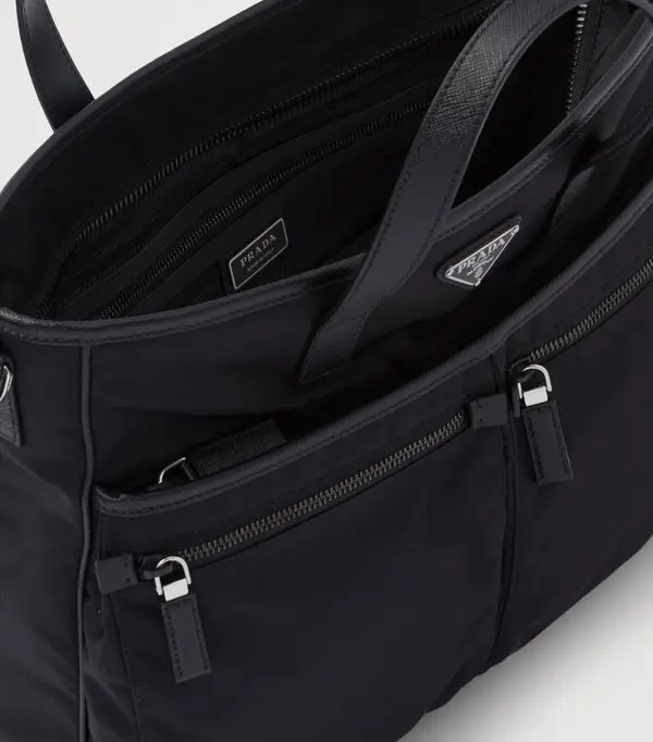 Prada Re-nylon And Saffiano Leather Tote Bag