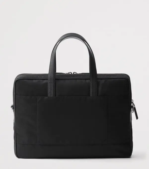 Prada Re-nylon And Saffiano Leather Briefcase