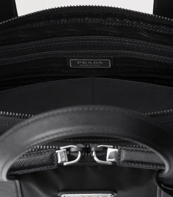 Prada Re-nylon And Saffiano Leather Briefcase