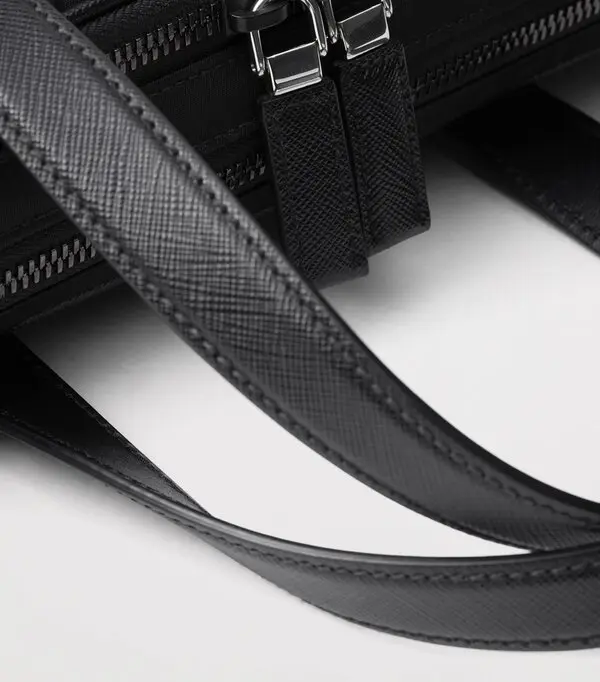 Prada Re-nylon And Saffiano Leather Briefcase