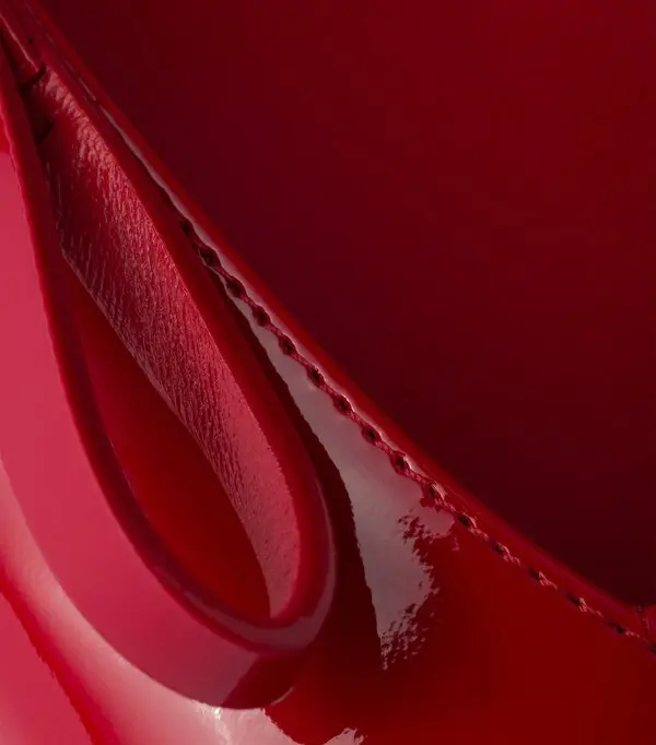 Prada Patent Leather Slingback Kitten Heels - Red