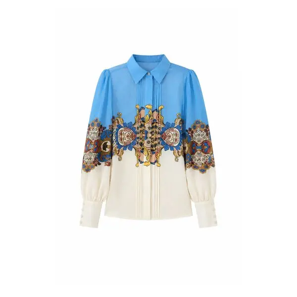 WE ARE KINDRED Evelyn Linen Puff Sleeve Shirt