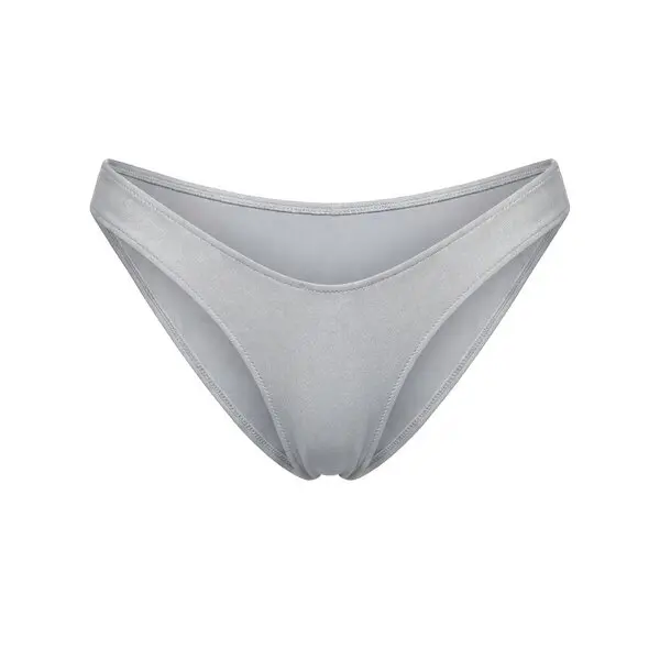 YESUDARE Bali V-shaped Bikini Bottoms - Silver/grey