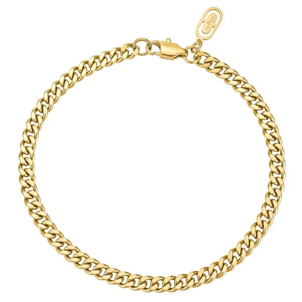 KENNETT WATCHES & ACCESSORIES Kennett 4mm Plated Cuban Chain Bracelet - Gold