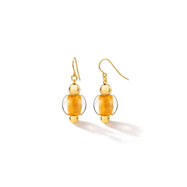 GOLD & HONEY Beaded Drop Earrings - Gold