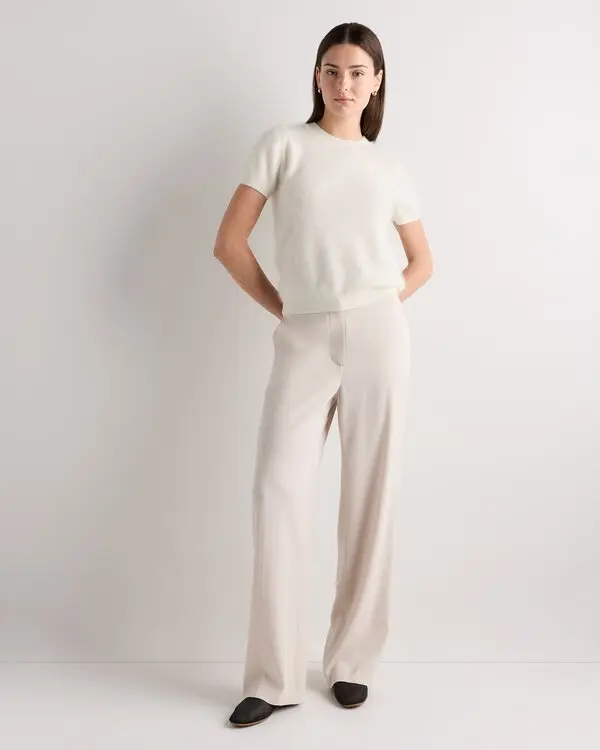 Quince Brushed Cashmere T-shirt - Ivory