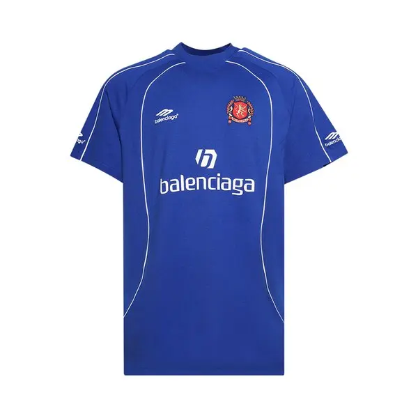 Balenciaga Oversized Soccer T-shirt - Blue