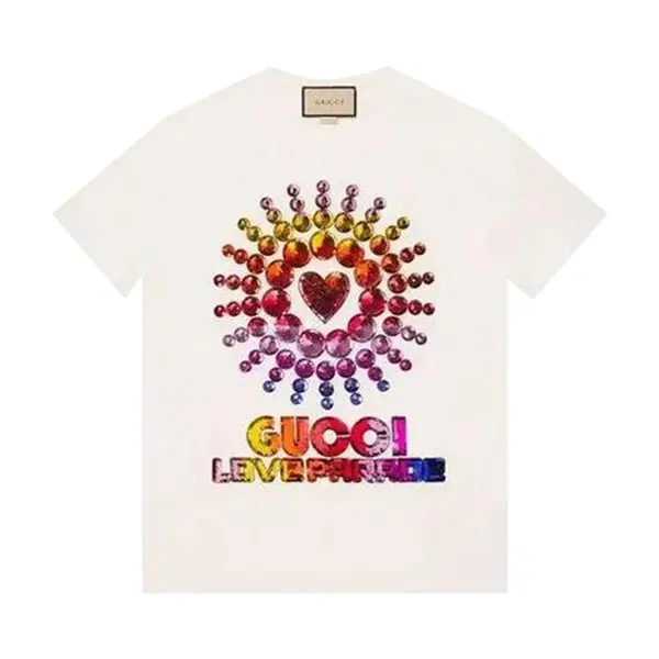 Gucci Love Parade Embellished T-shirt - White