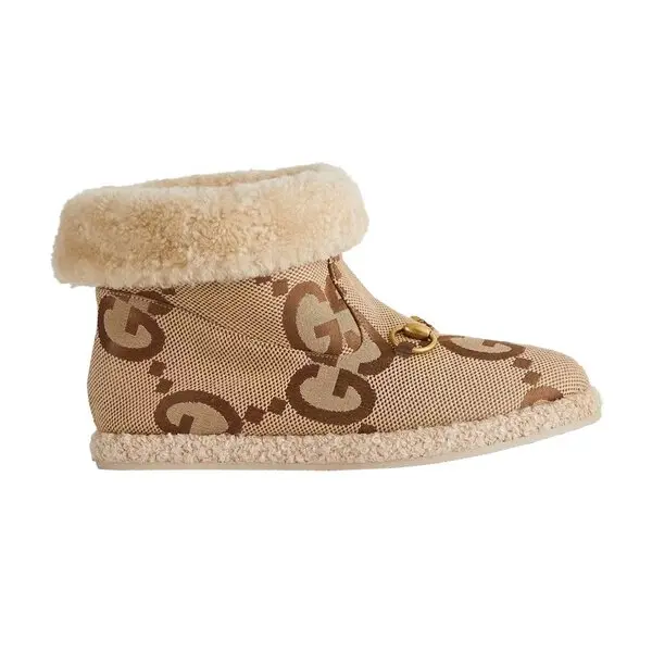Gucci Gg Ankle Boots With Horsebit Detail