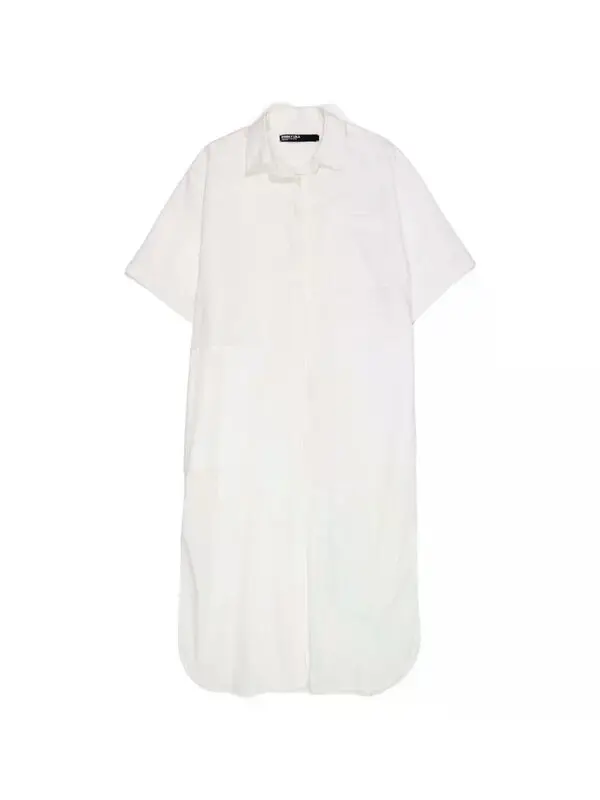 Bimba Y Lola Embroidered Cut-out Shirt Dress - White