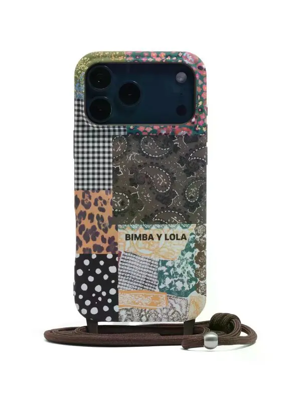 Bimba Y Lola Patchwork-print Iphone 17 Pro Max Phone Case - Brown