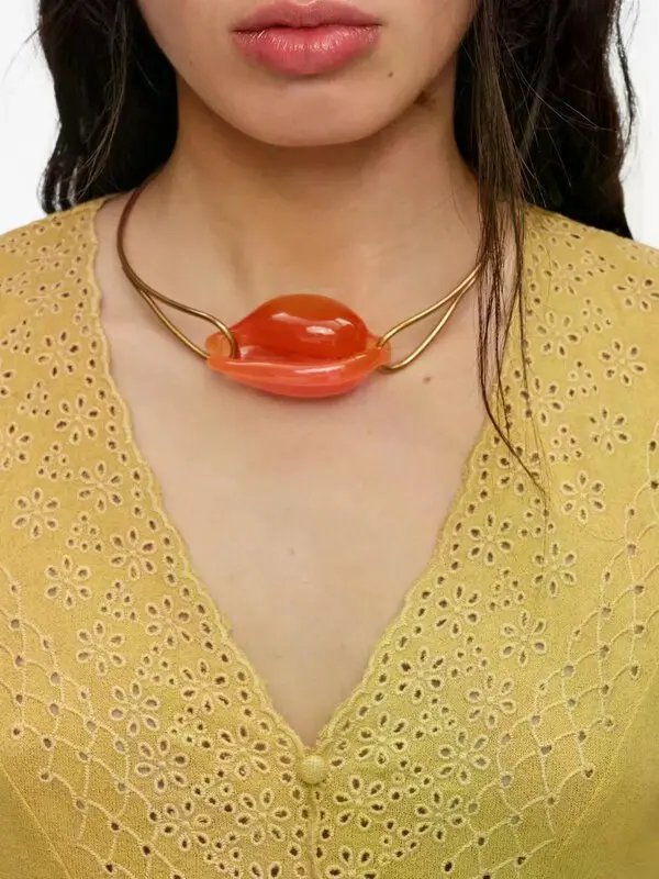 Bimba Y Lola Seashell Pendant Choker Necklace