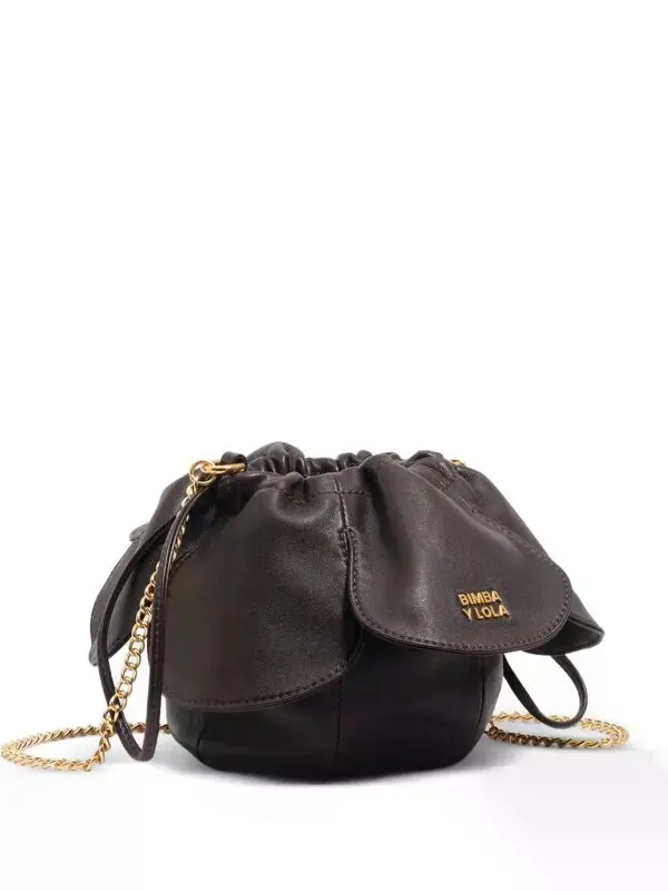 Bimba Y Lola Petalo Leather Bucket Bag - Brown